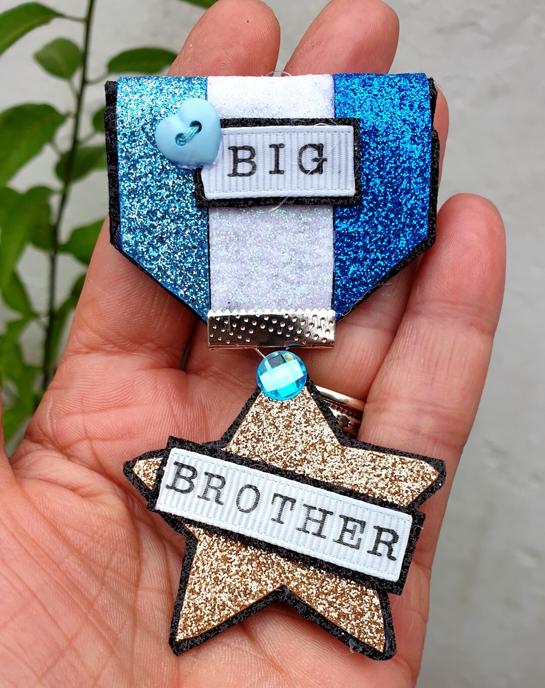 Personalised Birthday Badge, Big Brother Badge, Big Brother Medal Badge ...