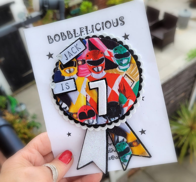 Personalised Birthday Badge Rangers Badge Power Ranger - Etsy