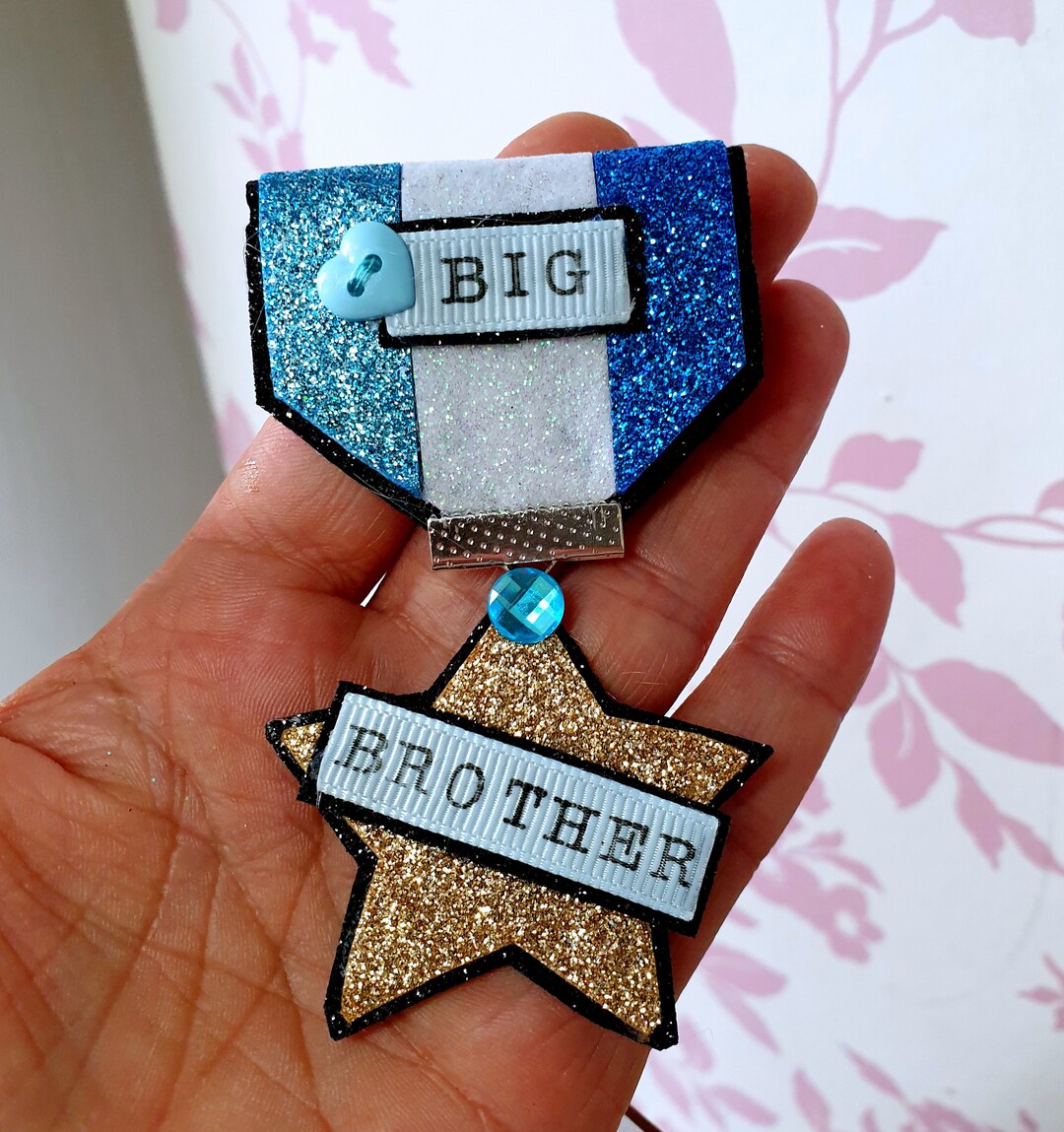 Personalised Birthday Badge, Big Brother Badge, Big Brother Medal Badge ...