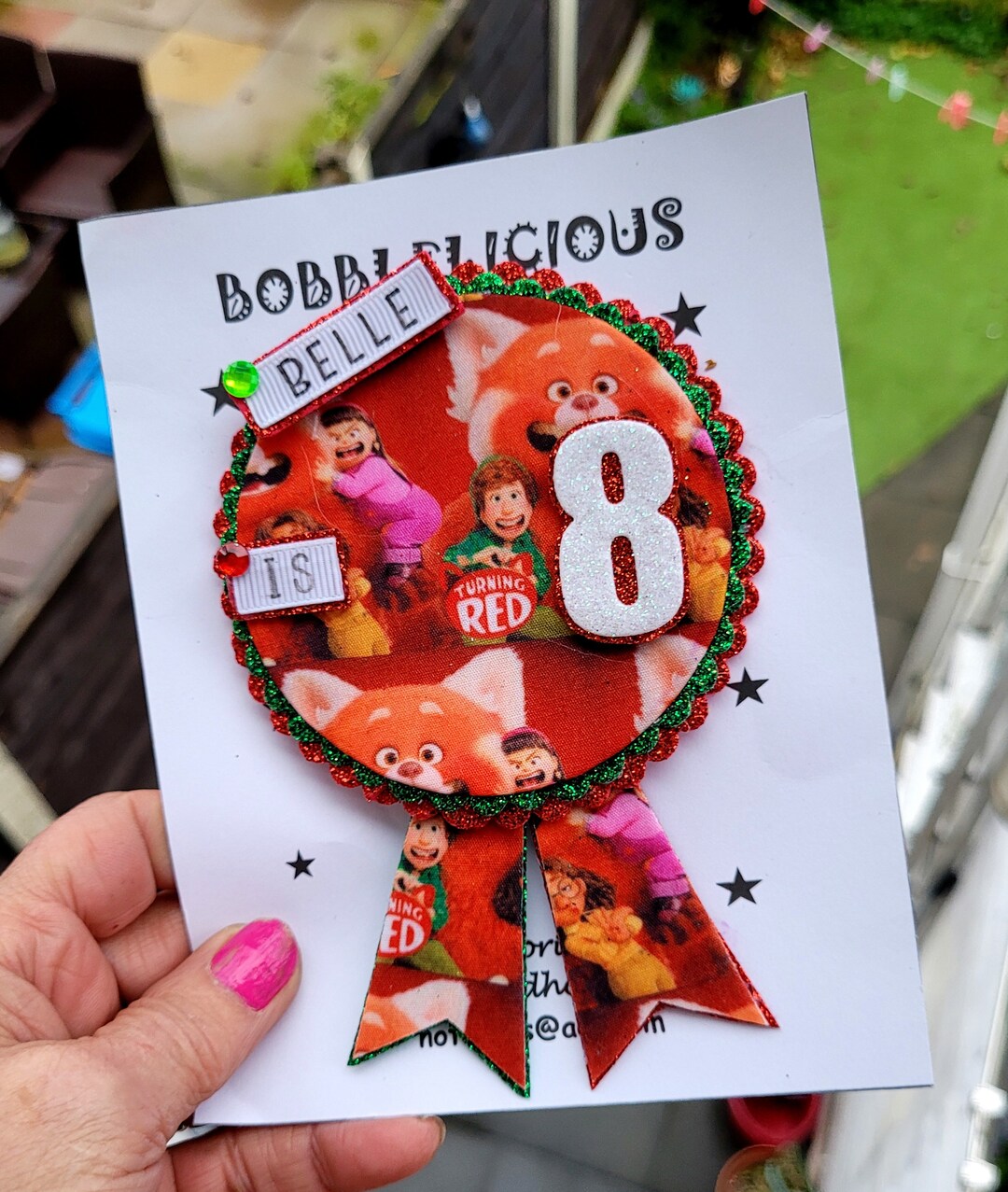 Personalised Birthday Badge, Red Inspired Birthday, Personalized ...