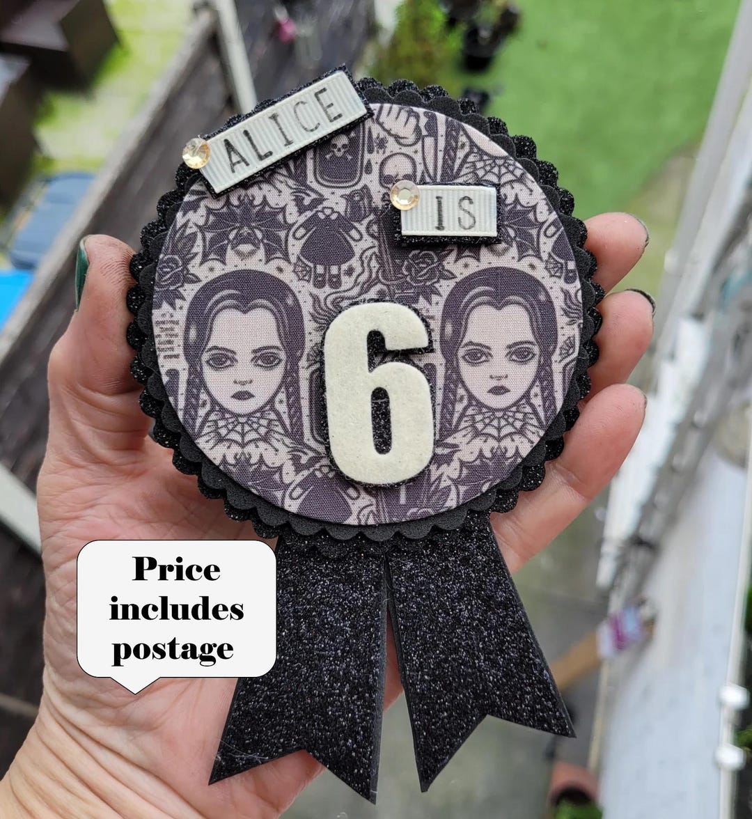 Birthday Badge, Wednesday Birthday Badge, Personalised Birthday Badge ...