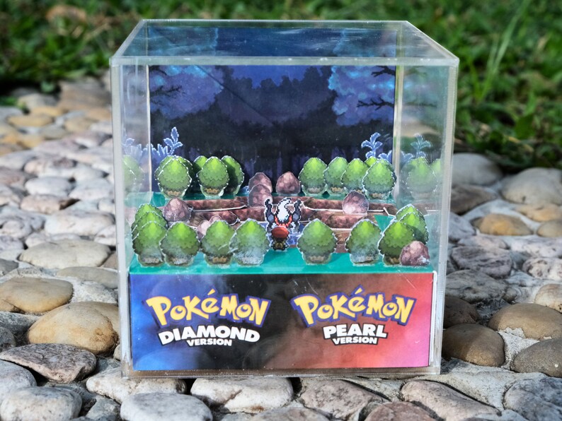 3D Pokemon Box Pokemon Darkrai Island Diorama Cube Diamond & Pearl ...