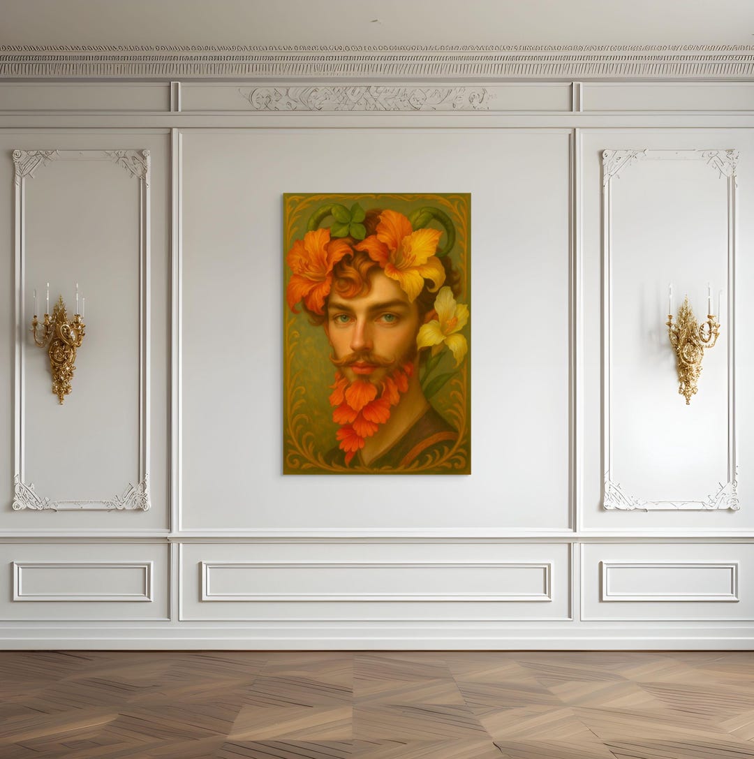 Satyr Wall Art Printable - Daylily Flower Portrait - Digital Download ...
