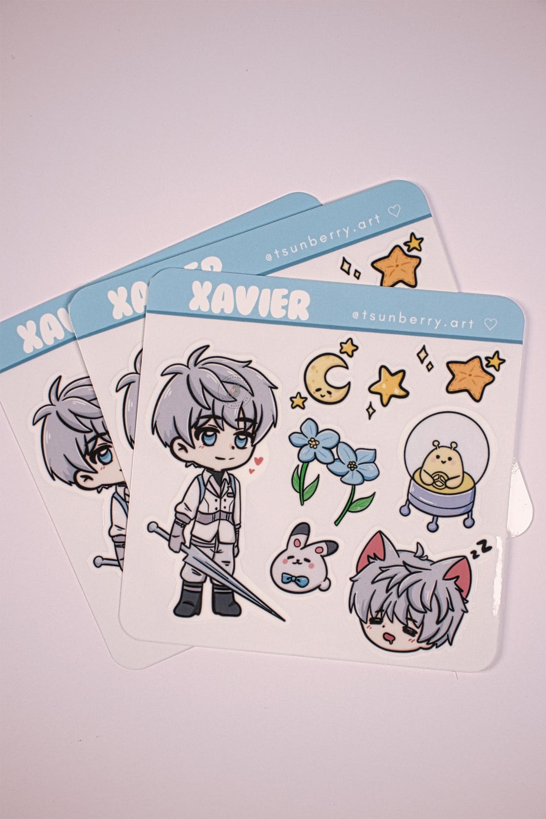 Love and Deepspace - Mini Sticker Sheet - Xavier, Kawaii, Water ...