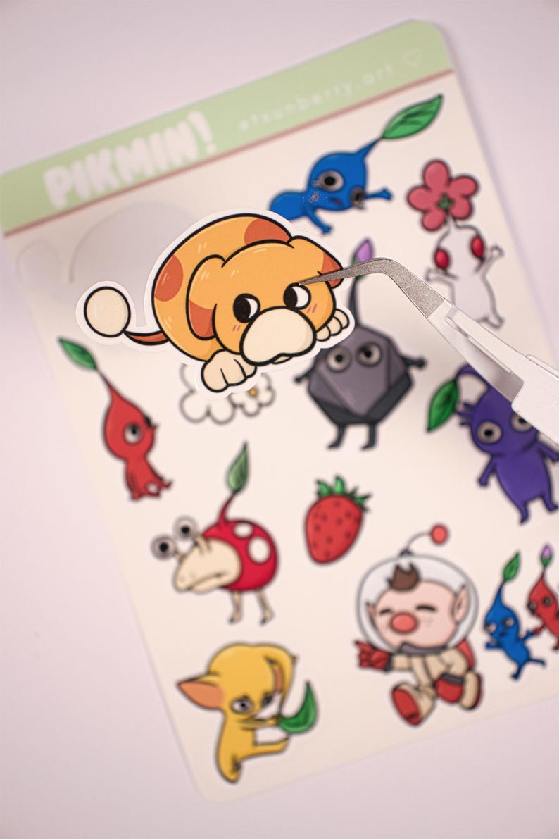 Pikmin Sticker Sheet, Kawaii, Water Resistant Bujo for Bullet Journal ...