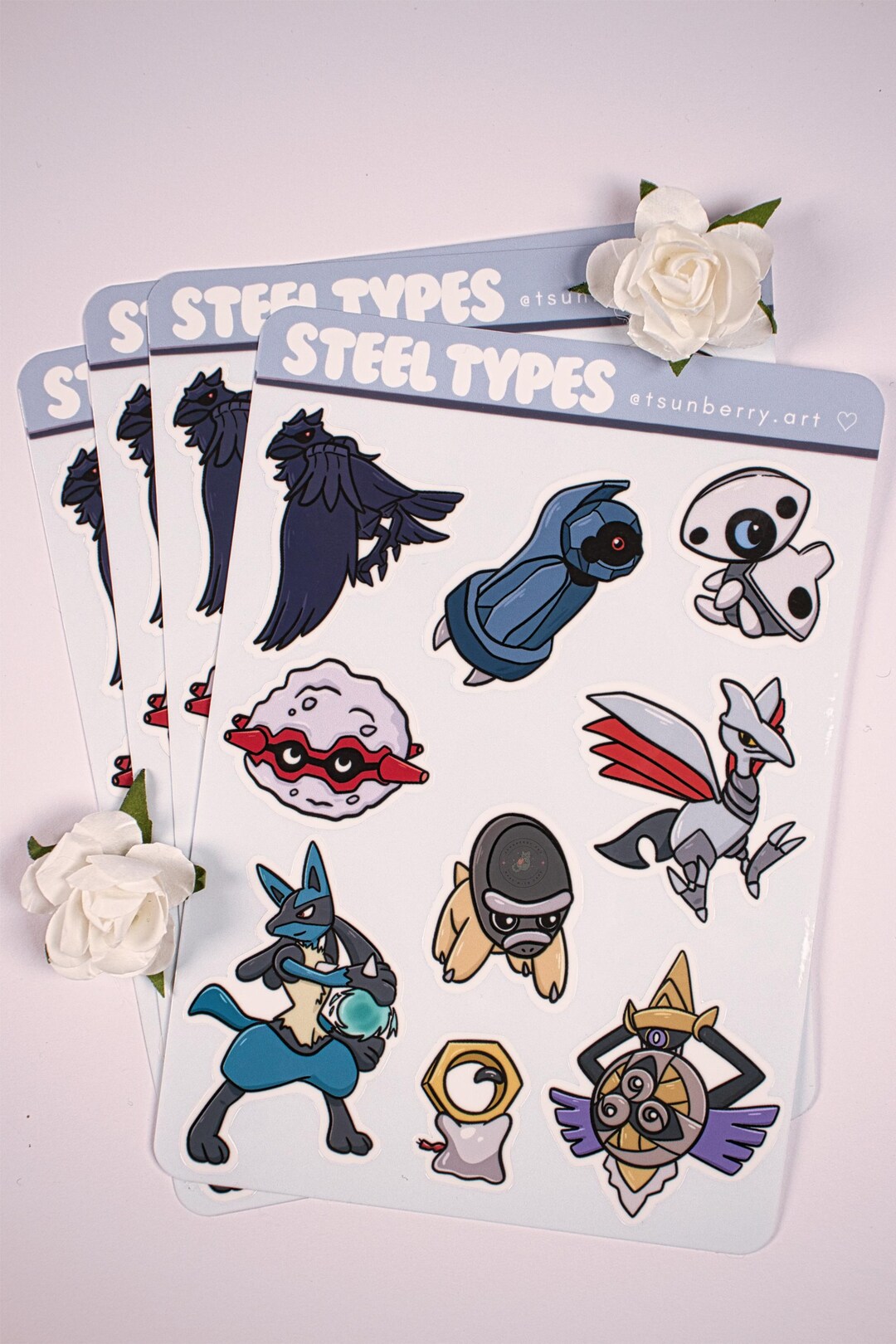 Pokemon - Steel Sticker Sheet, Kawaii, Water Resistant Bujo for Bullet ...