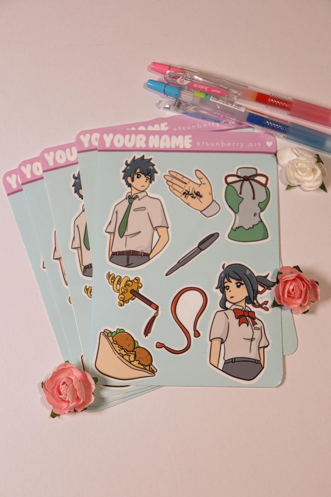 Your Name Kimi No Na Wa Sticker Sheet, Kawaii, Water Resistant Bujo for ...