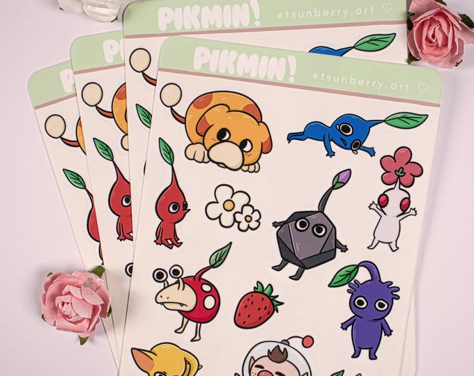 Pikmin Vinyl Sticker Weatherproof - Etsy