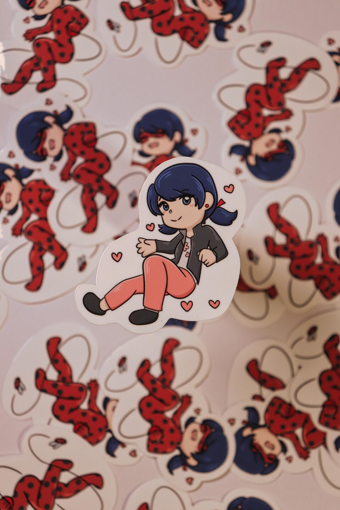 Miraculous Marinette/lady Bug Die-cut Sticker Kawaii, Water Resistant ...