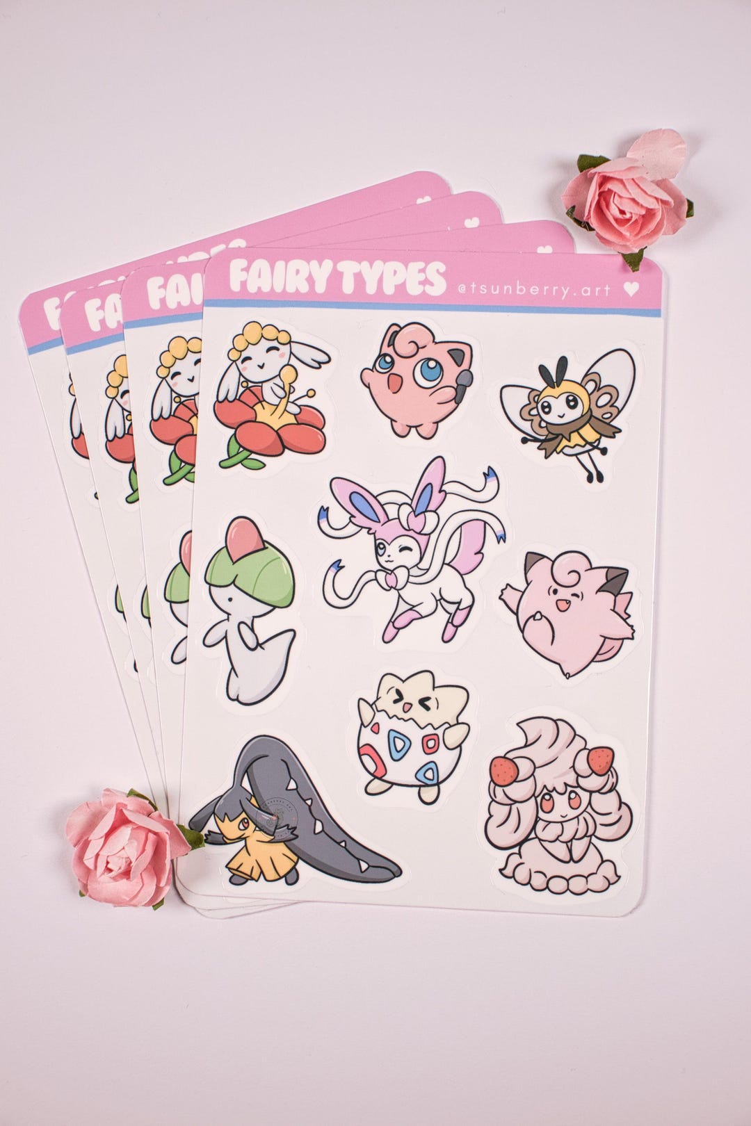 Pokemon - Fairy Type Sticker Sheet, Kawaii, Water Resistant Bujo for ...