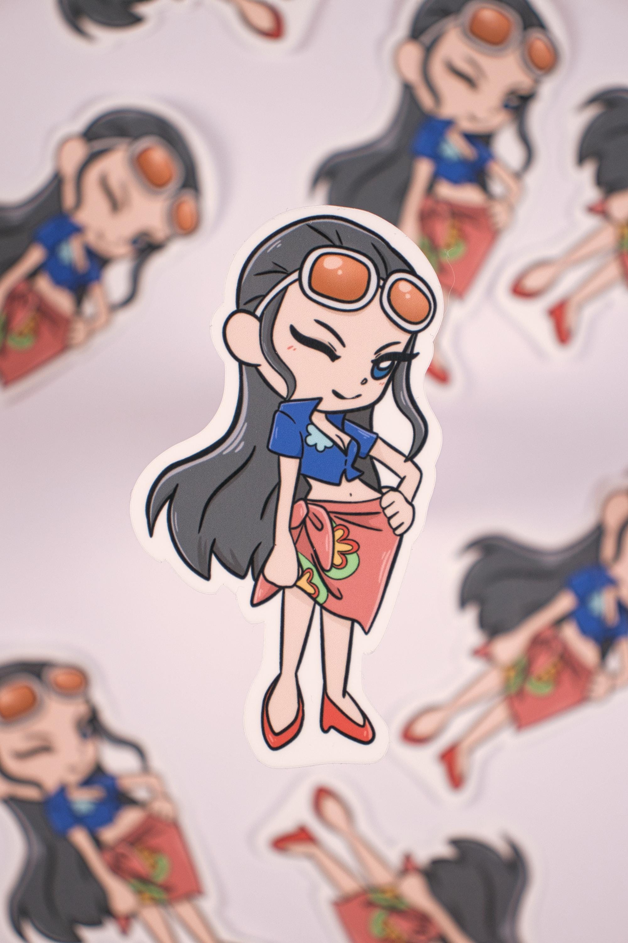 One Piece Nico Robin Die-cut Sticker Kawaii, Water Resistant Bujo for ...