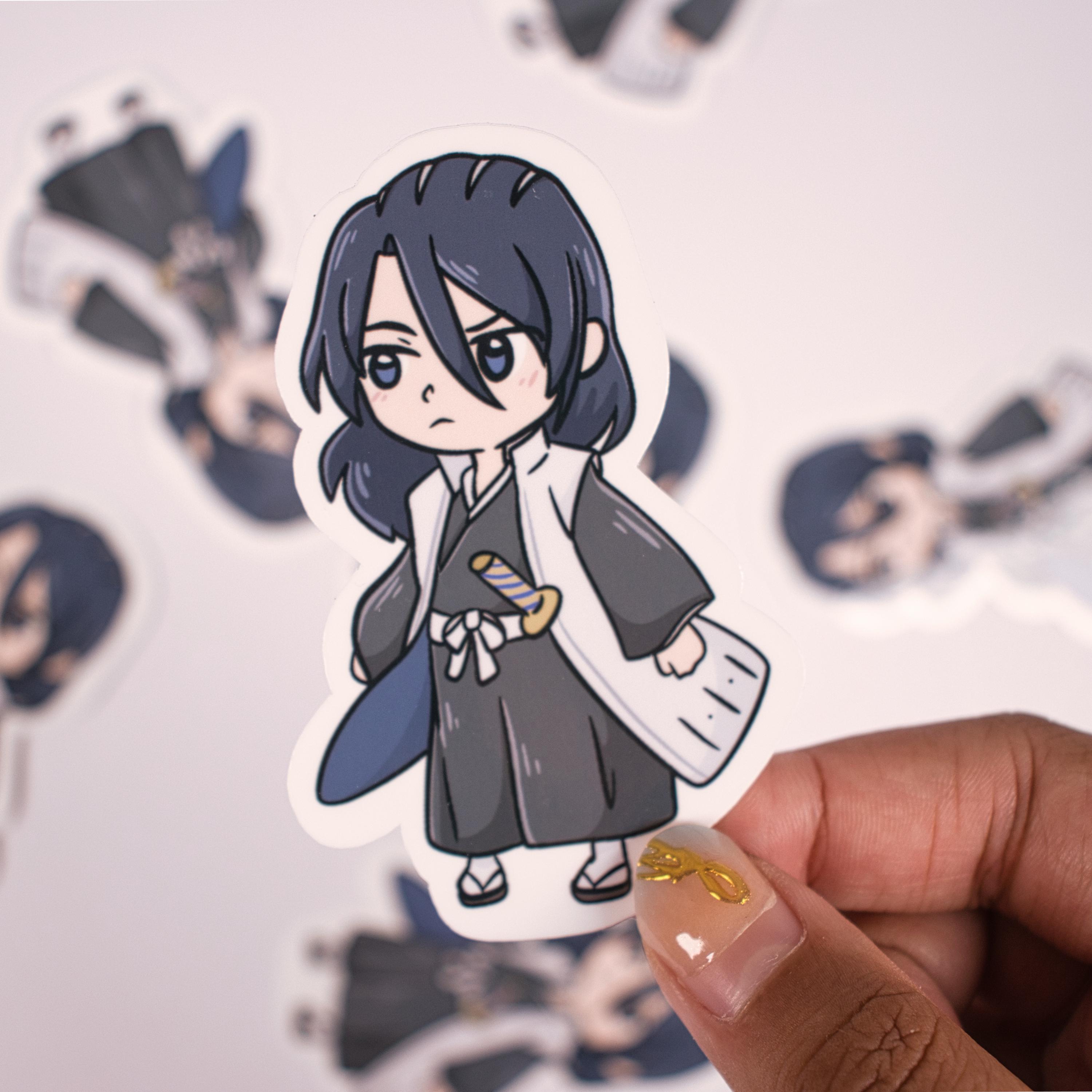 Bleach Byakuya Die-cut Sticker Kawaii, Water Resistant Bujo for Bullet ...