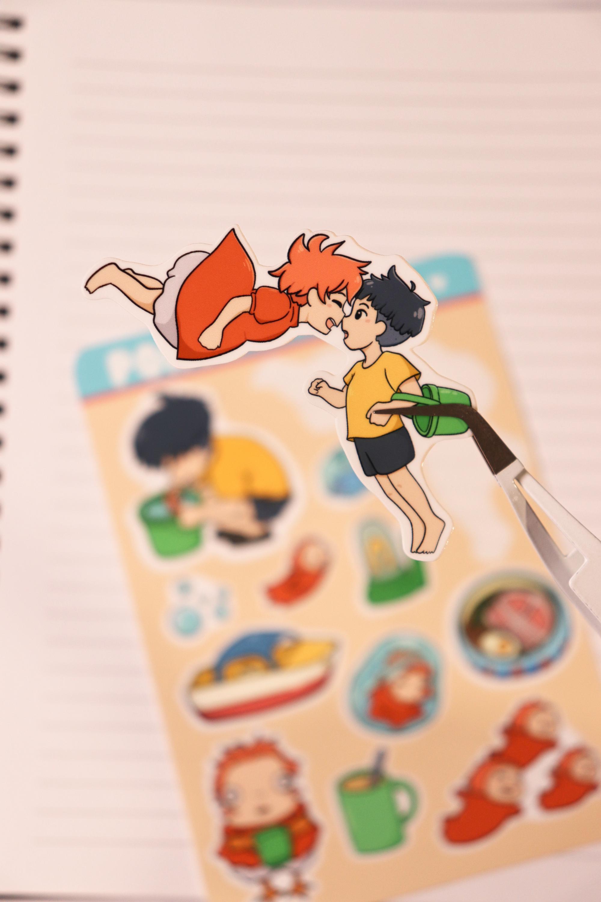 Ponyo Ghibli Sticker Sheet, Kawaii, Water Resistant Bujo for Bullet ...