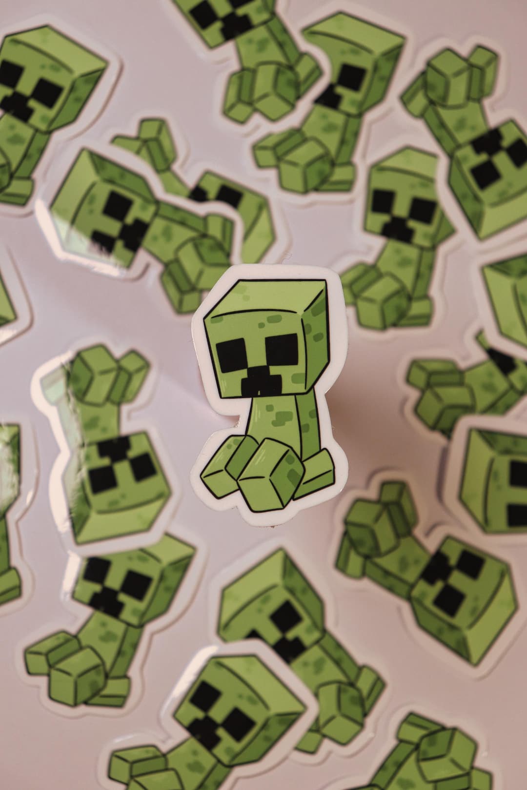 Minecraft Creeper Die-cut Sticker Kawaii, Water Resistant Bujo for ...