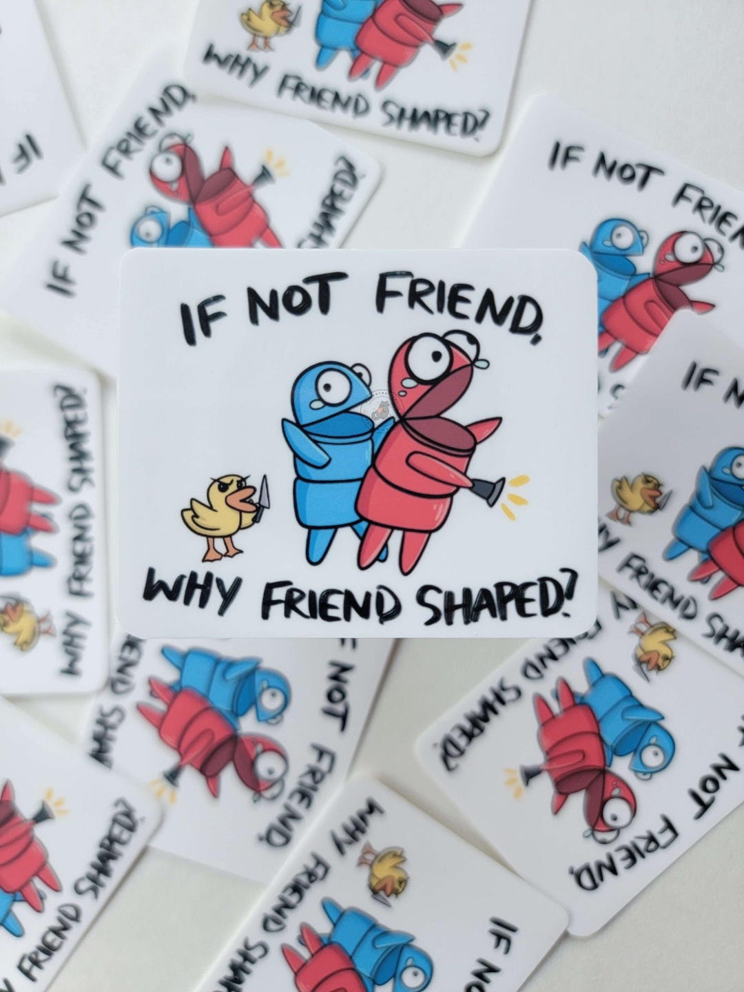 R.E.P.O - If Not Friend, Why Friend Shaped Die-cut Sticker - Game ...