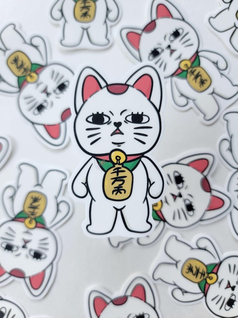 Dan Dan Dan - Turbo Granny Cat Die-cut Sticker - Anime, Funny, Gift ...