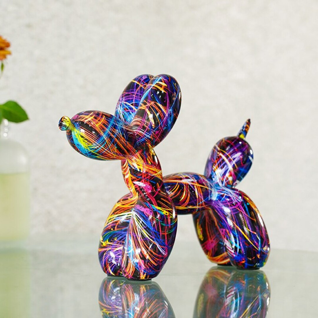 Resin Graffiti Balloon Dog Figurines - Etsy