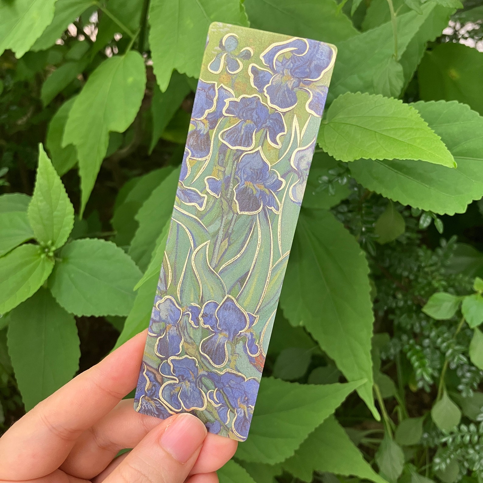 Irises by Van Gogh PVC Bookmark Renaissance Art, Painting, Gold Foiled ...