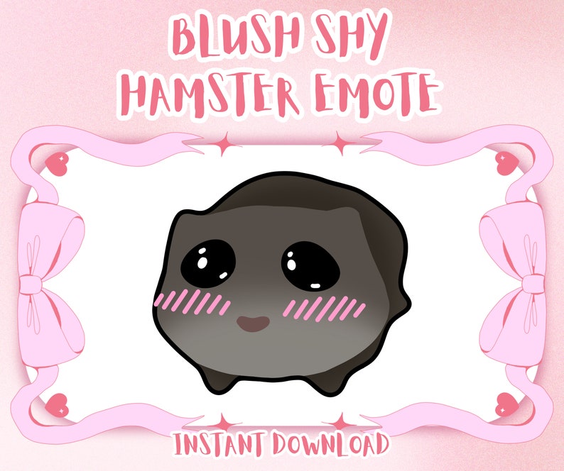 SAD HAMSTER MEME Emote blush Shy for Twitch Discord Youtube Stream ...