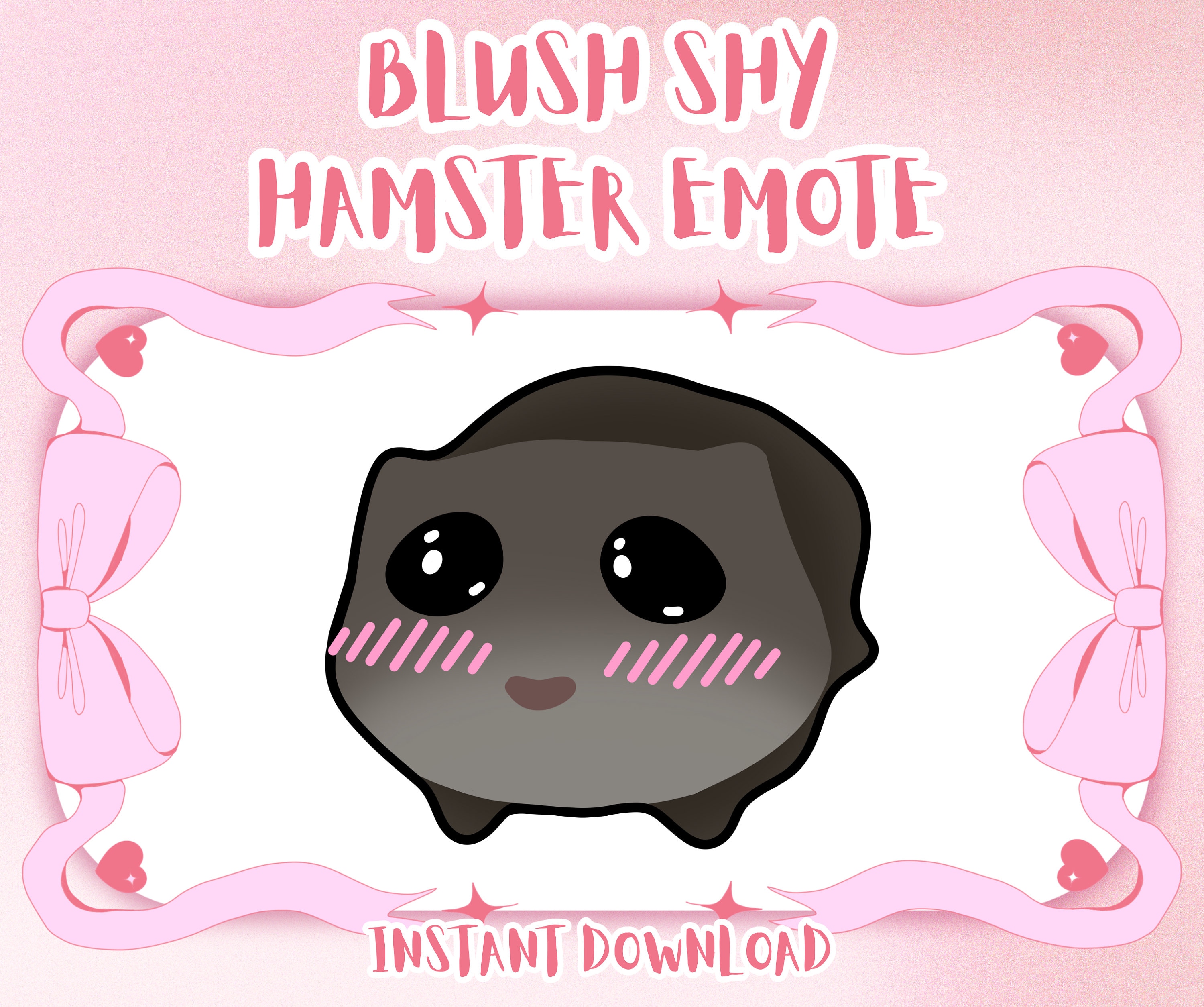 SAD HAMSTER MEME Emote blush Shy for Twitch Discord Youtube Stream ...