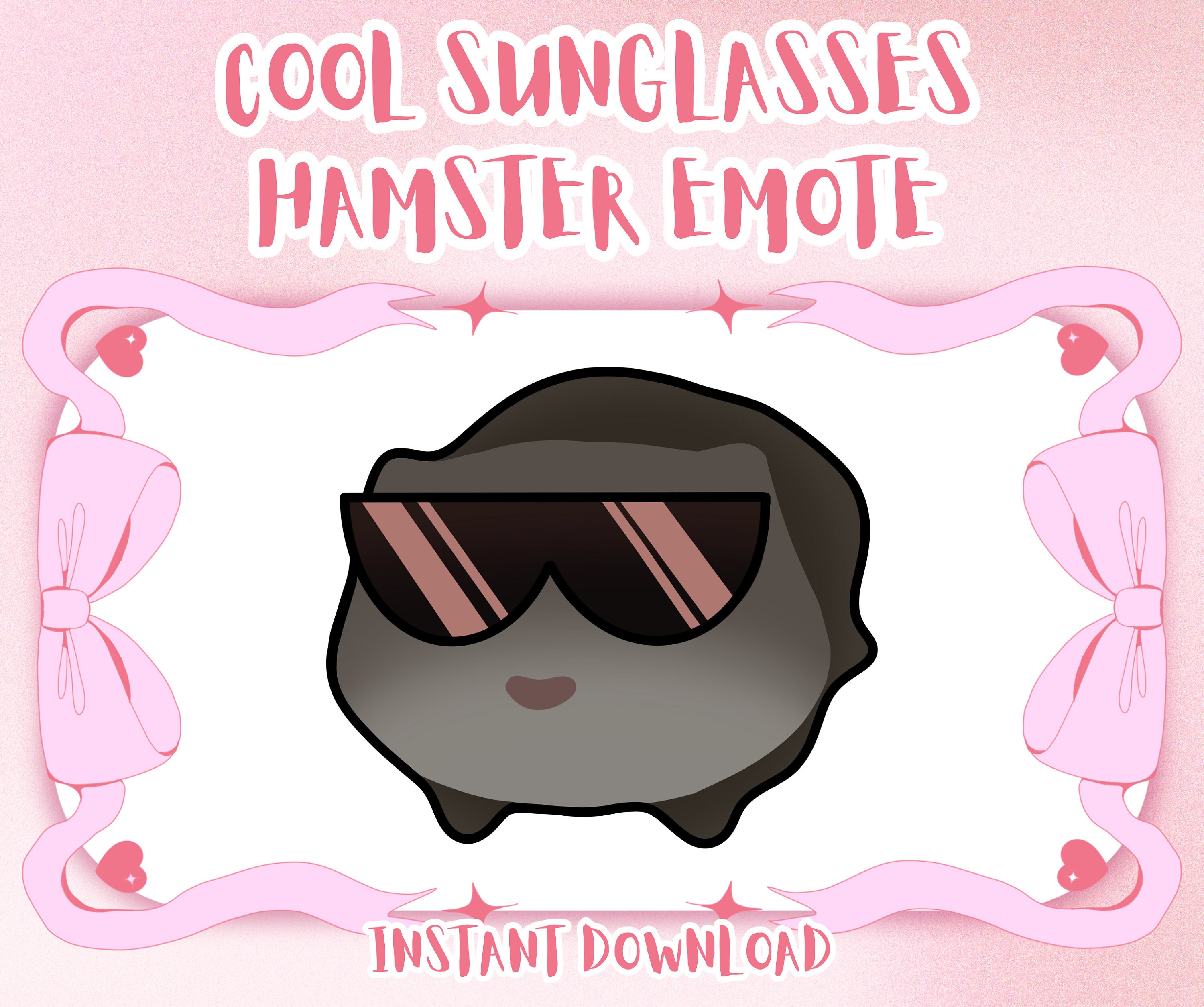 SAD HAMSTER MEME Emote sunglasses for Twitch Discord Youtube Stream ...