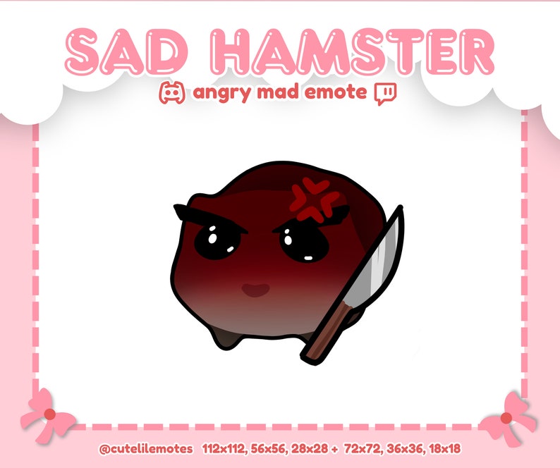 SAD HAMSTER MEME Emote "angry Mad" for Twitch Discord Youtube Stream ...