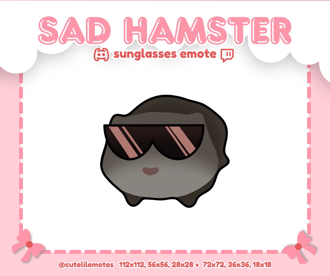 SAD HAMSTER MEME Emote "sunglasses" for Twitch Discord Youtube Stream ...