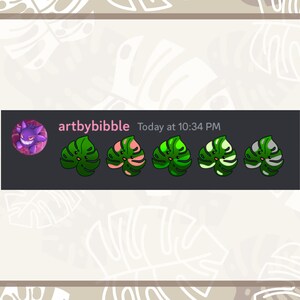 CUTE MONSTERA PLANT Emote Emoji for Twitch Discord Youtube Stream ...