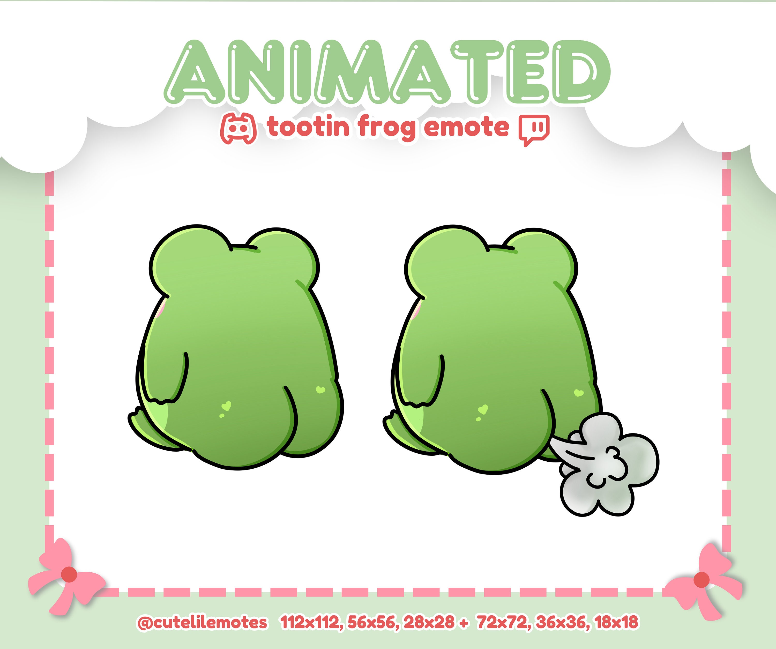 ANIMATED FROG EMOTE “tootin Frog” for Twitch Discord Youtube Stream ...
