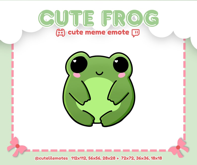 CUTE FROG EMOTE “cute” for Twitch Discord Youtube Stream & More ...
