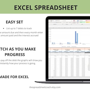 Debt-free Journey Tracker: Excel Spreadsheet for Paying off Debt - Etsy