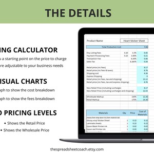 Excel Spreadsheet for Small Business: Pricing Calculator & Inventory ...