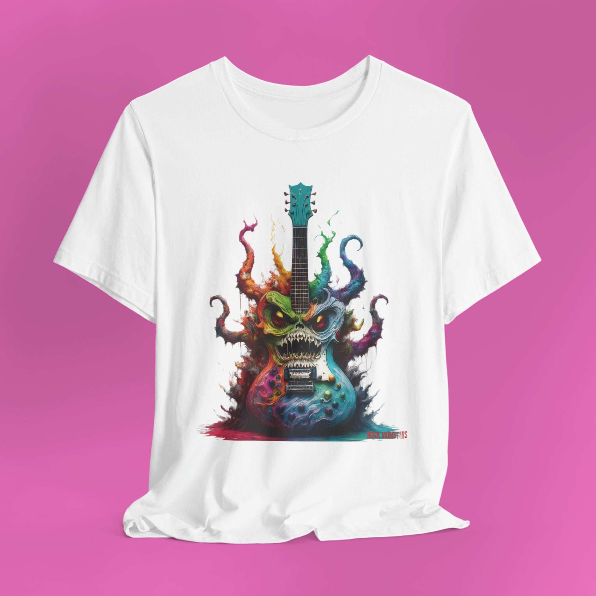 Rock Monsters 'octo' the Demonic Guitar Monster Tshirt, Unisex Tee ...
