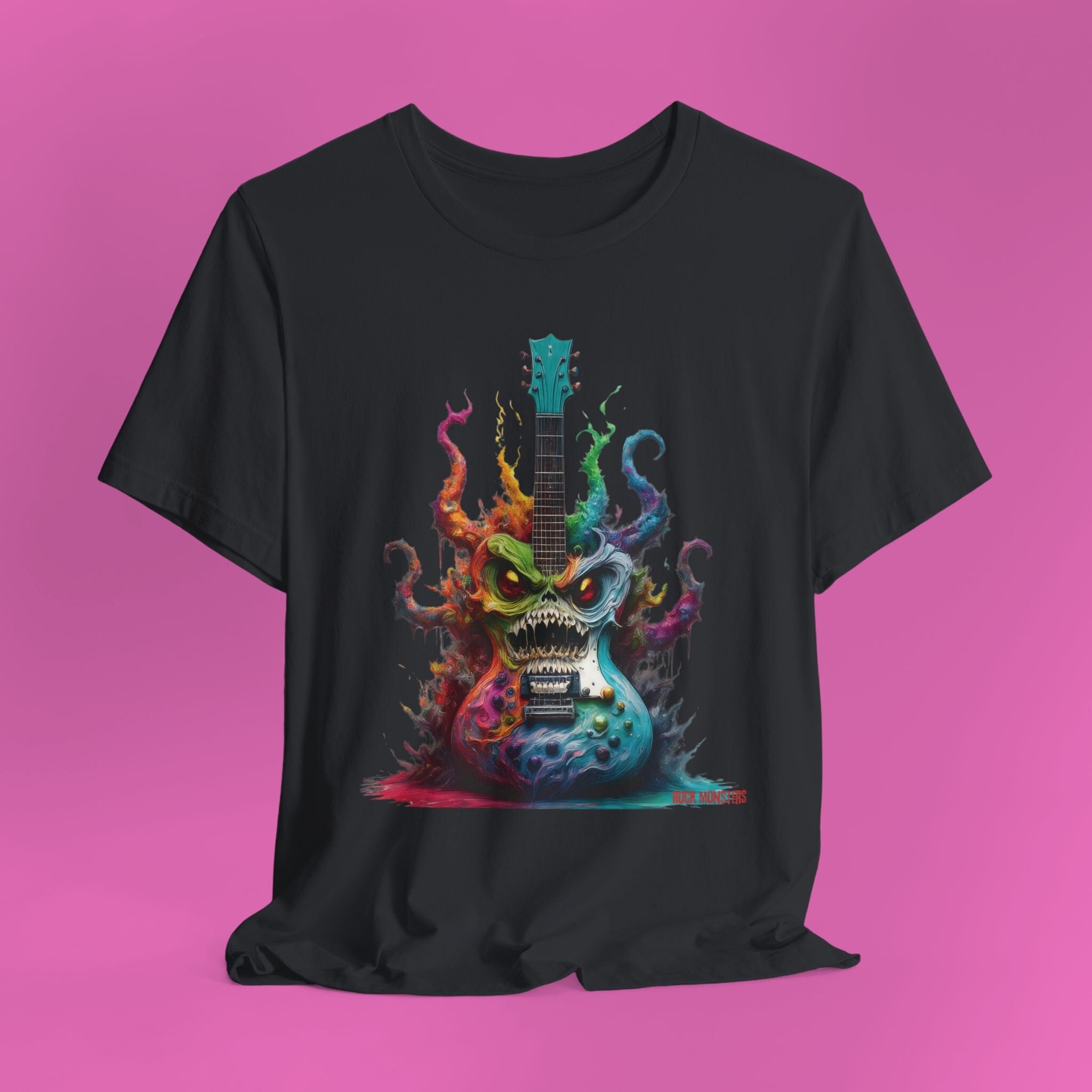 Rock Monsters 'octo' the Demonic Guitar Monster Tshirt, Unisex Tee ...