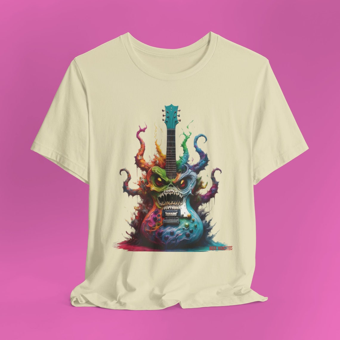 Rock Monsters 'octo' the Demonic Guitar Monster Tshirt, Unisex Tee ...
