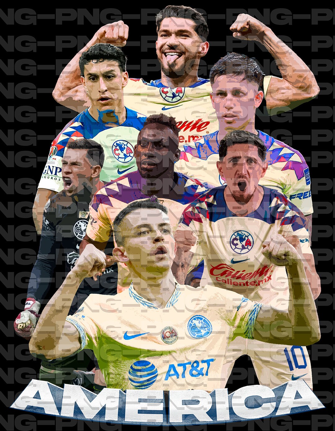 America PNG, Club America Design in Png, Ready to Print, 300 DPI, Dtf ...