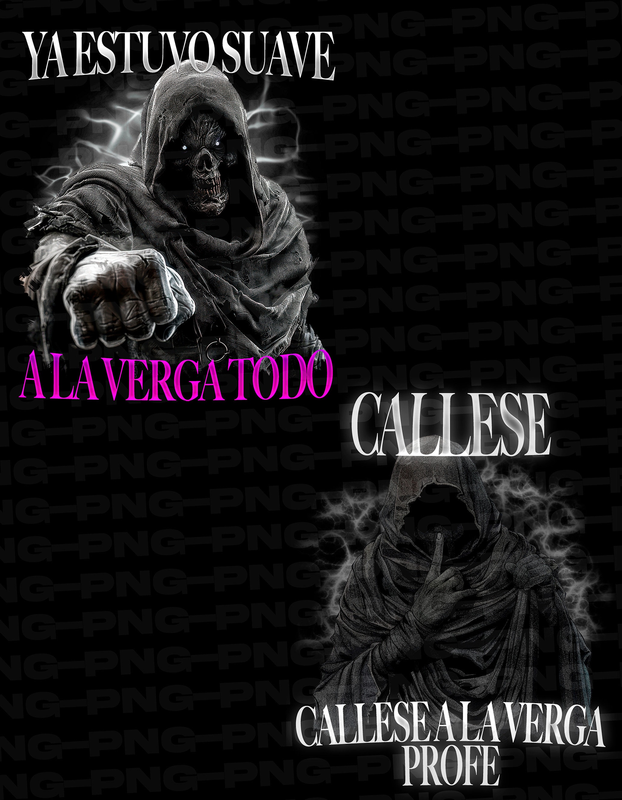 Pack 'Calacas Chidas' DTF, Diseños Calacas Chidas en dtf, PNG, DTF ...