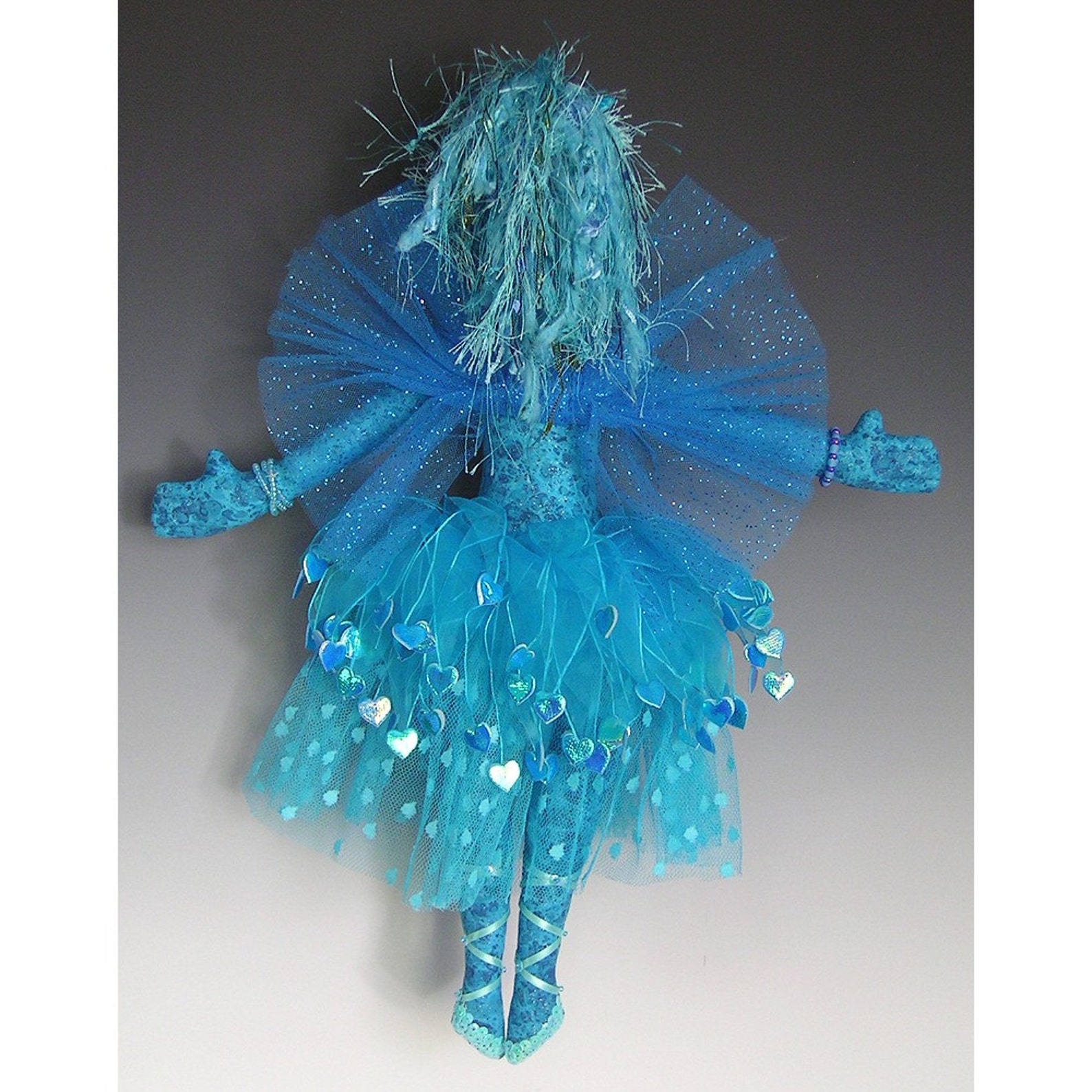 Ballerina Angel Art Doll, Ballet Dancer Art Doll, Turquoise Angel Art ...