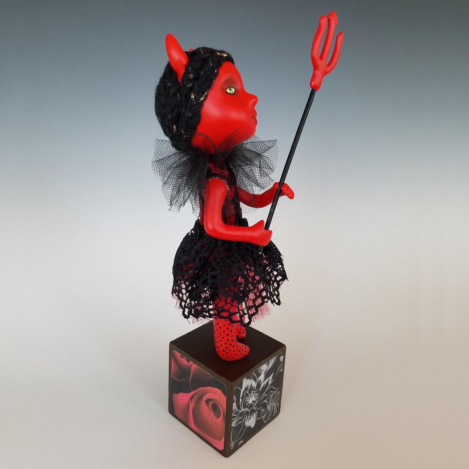 Little Devil Miniature Art Doll, Halloween Art Doll, OOAK Art Doll ...