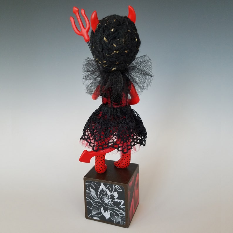 Little Devil Miniature Art Doll, Halloween Art Doll, OOAK Art Doll ...