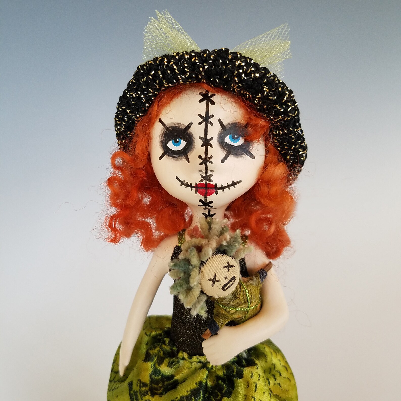 Voodoo Girl Miniature Art Doll, Halloween Art Doll, Voodoo Art Doll ...