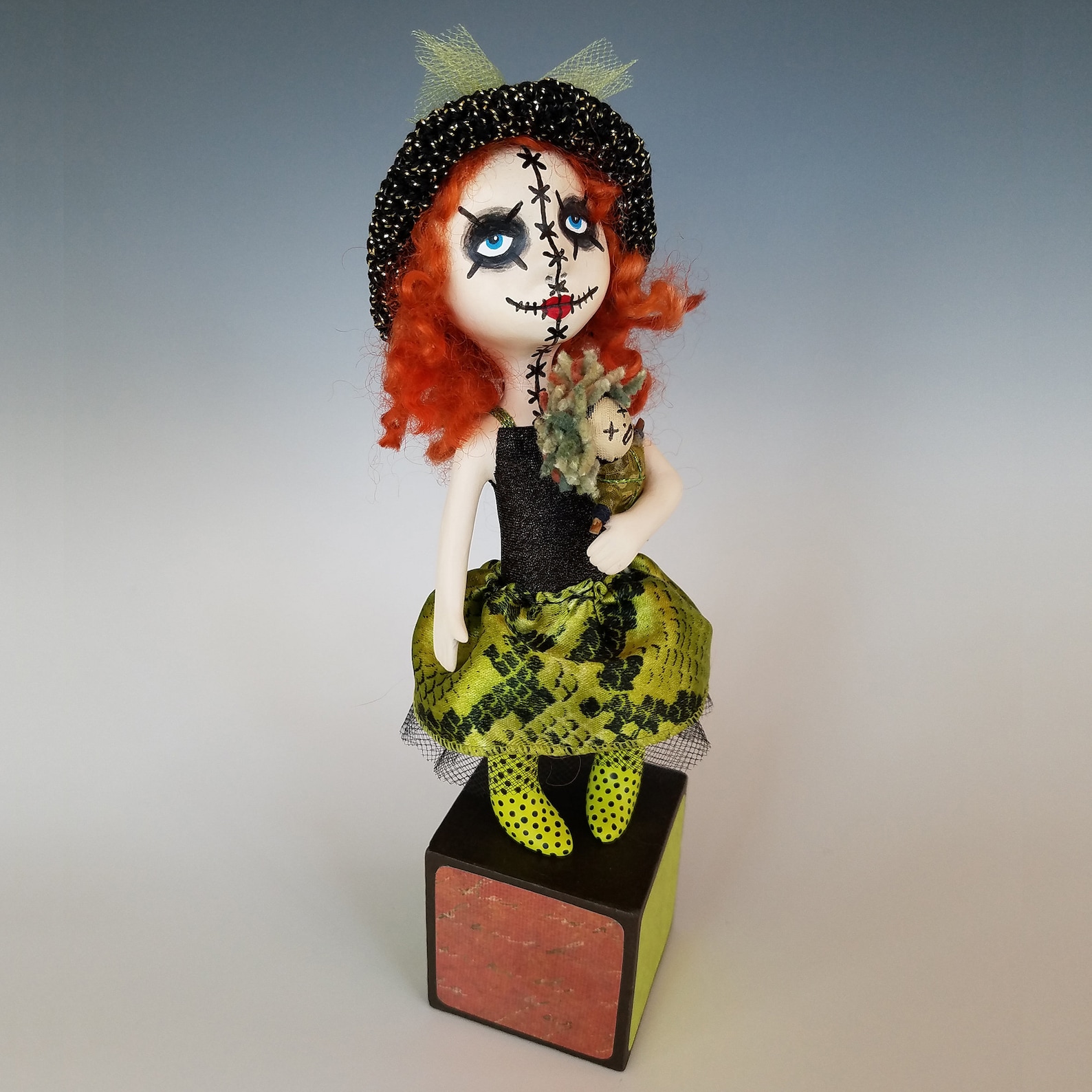 Voodoo Girl Miniature Art Doll, Halloween Art Doll, Voodoo Art Doll ...