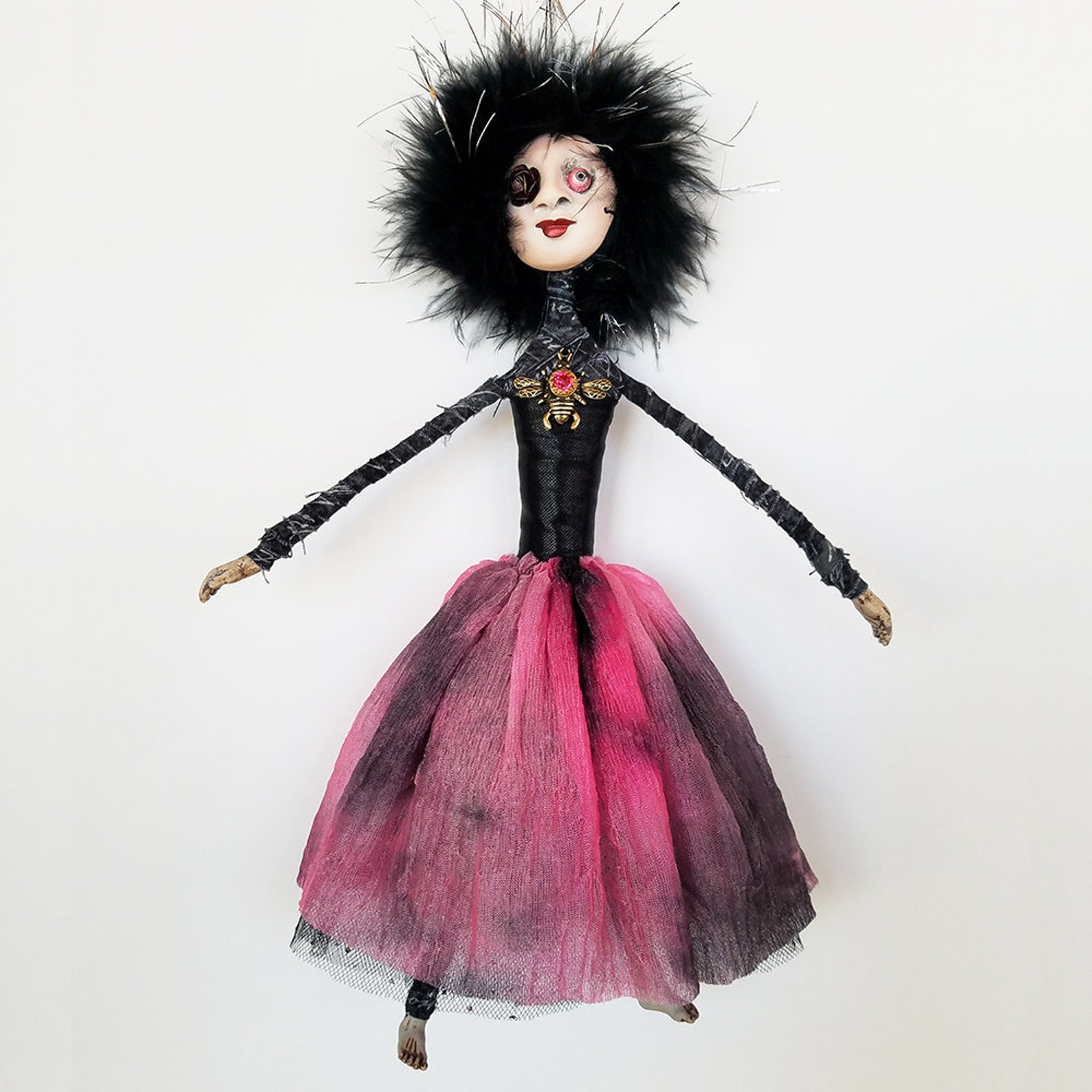 Zelda Zombie Mixed Media Art Doll, Halloween Art Doll, Ghoulish Art ...