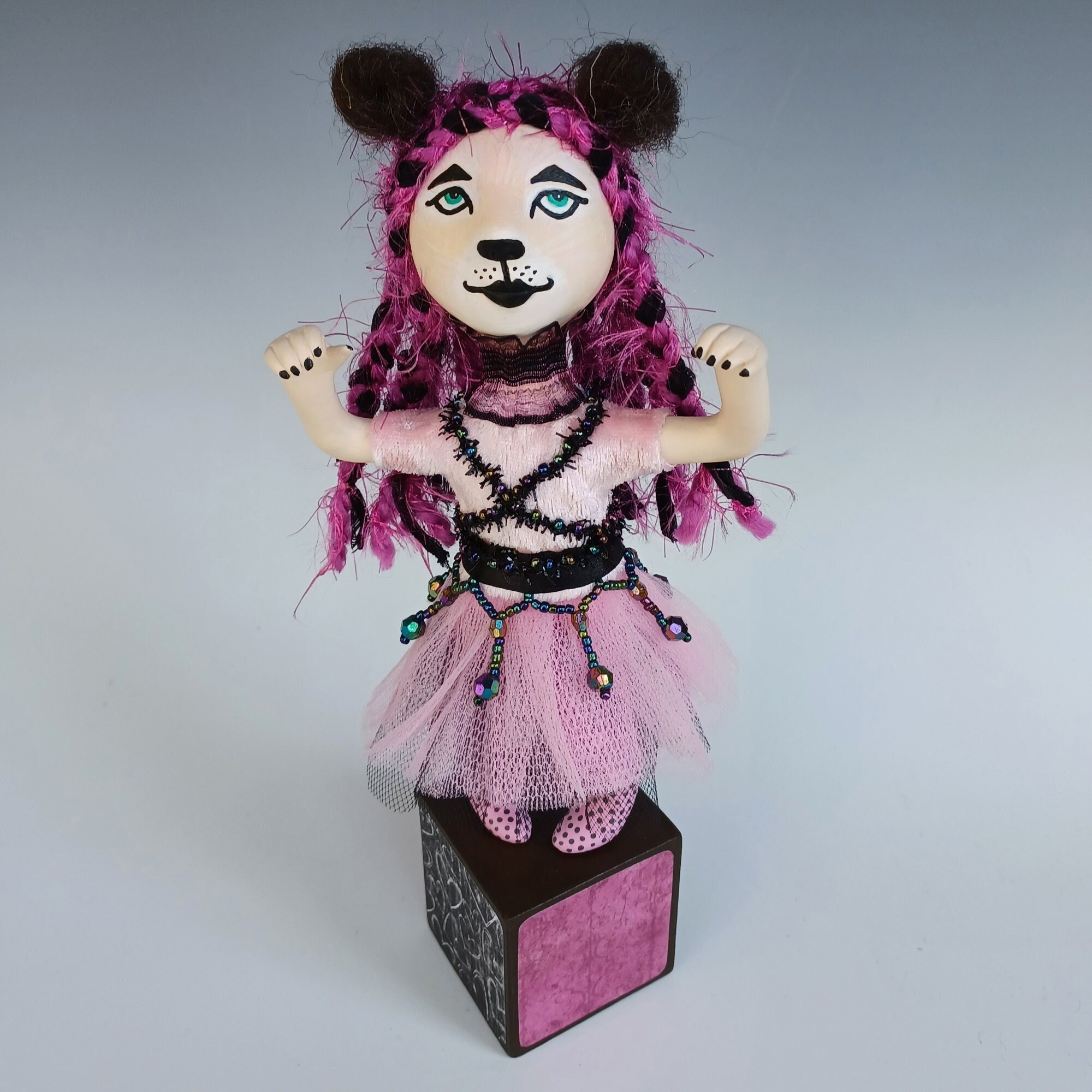 Kitty Kat Miniature Art Doll, Halloween Art Doll, OOAK Art Doll ...