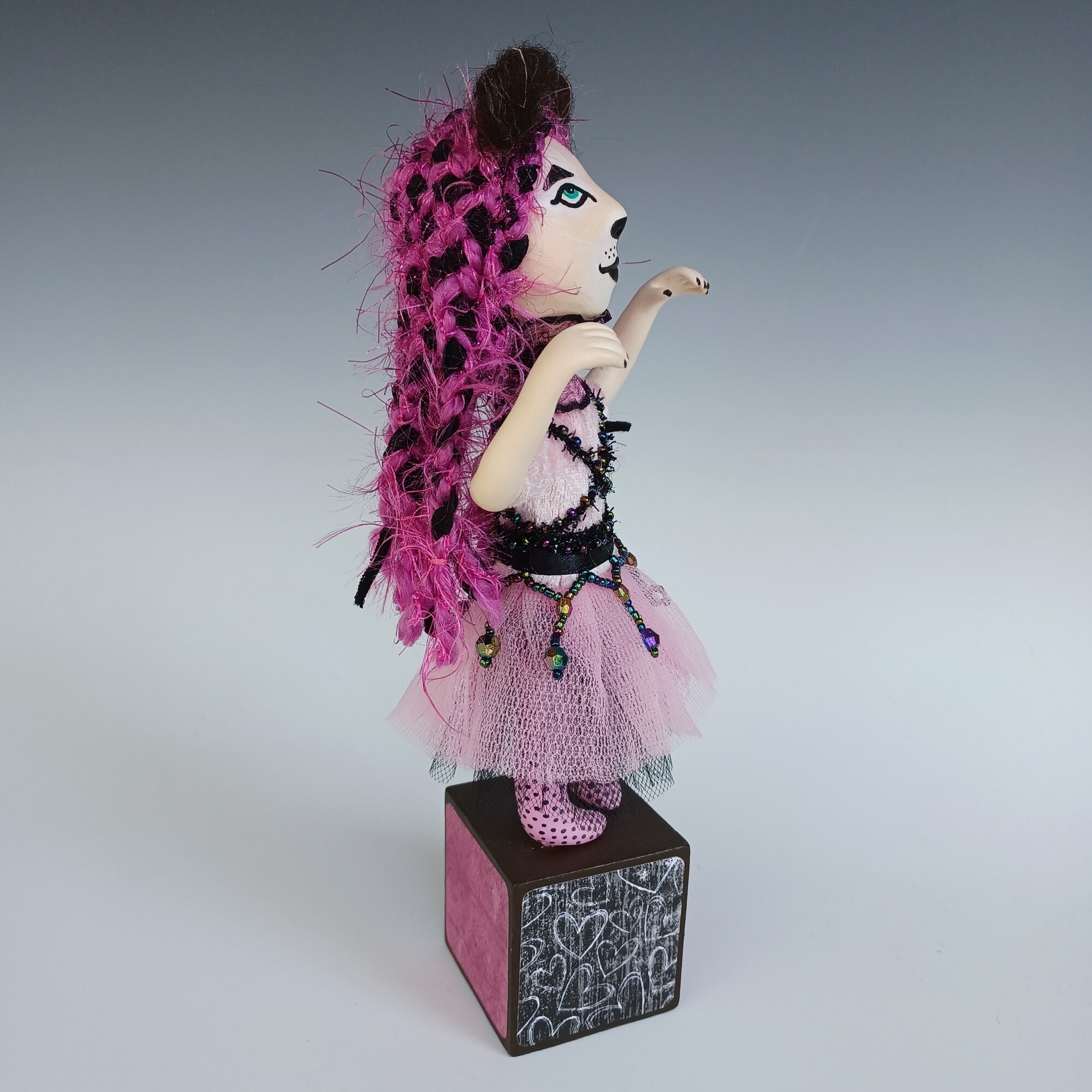 Kitty Kat Miniature Art Doll, Halloween Art Doll, OOAK Art Doll ...