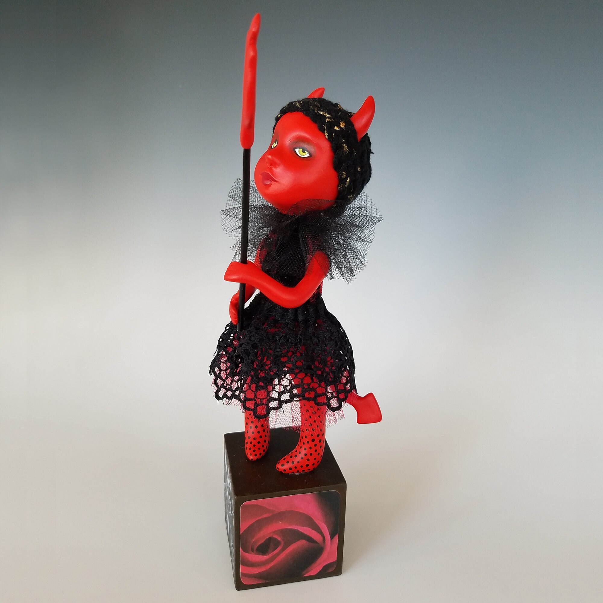 Little Devil Miniature Art Doll Halloween Art Doll OOAK Art - Etsy