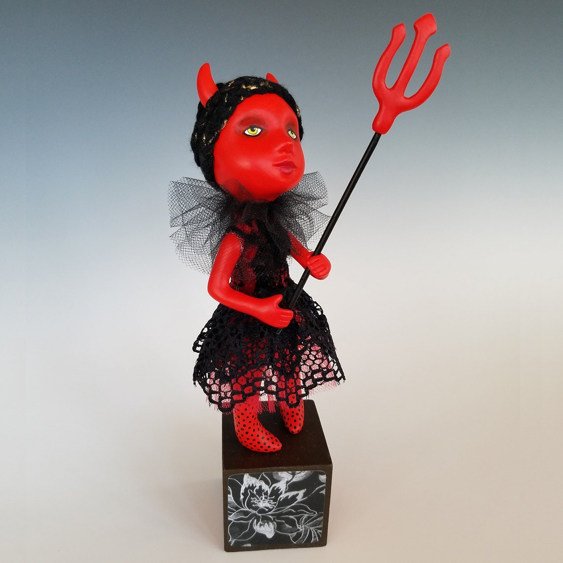 Little Devil Miniature Art Doll Halloween Art Doll OOAK Art - Etsy