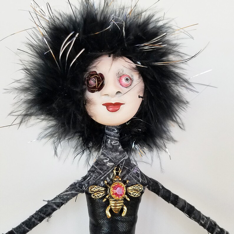 Zelda Zombie Mixed Media Art Doll, Halloween Art Doll, Ghoulish Art ...