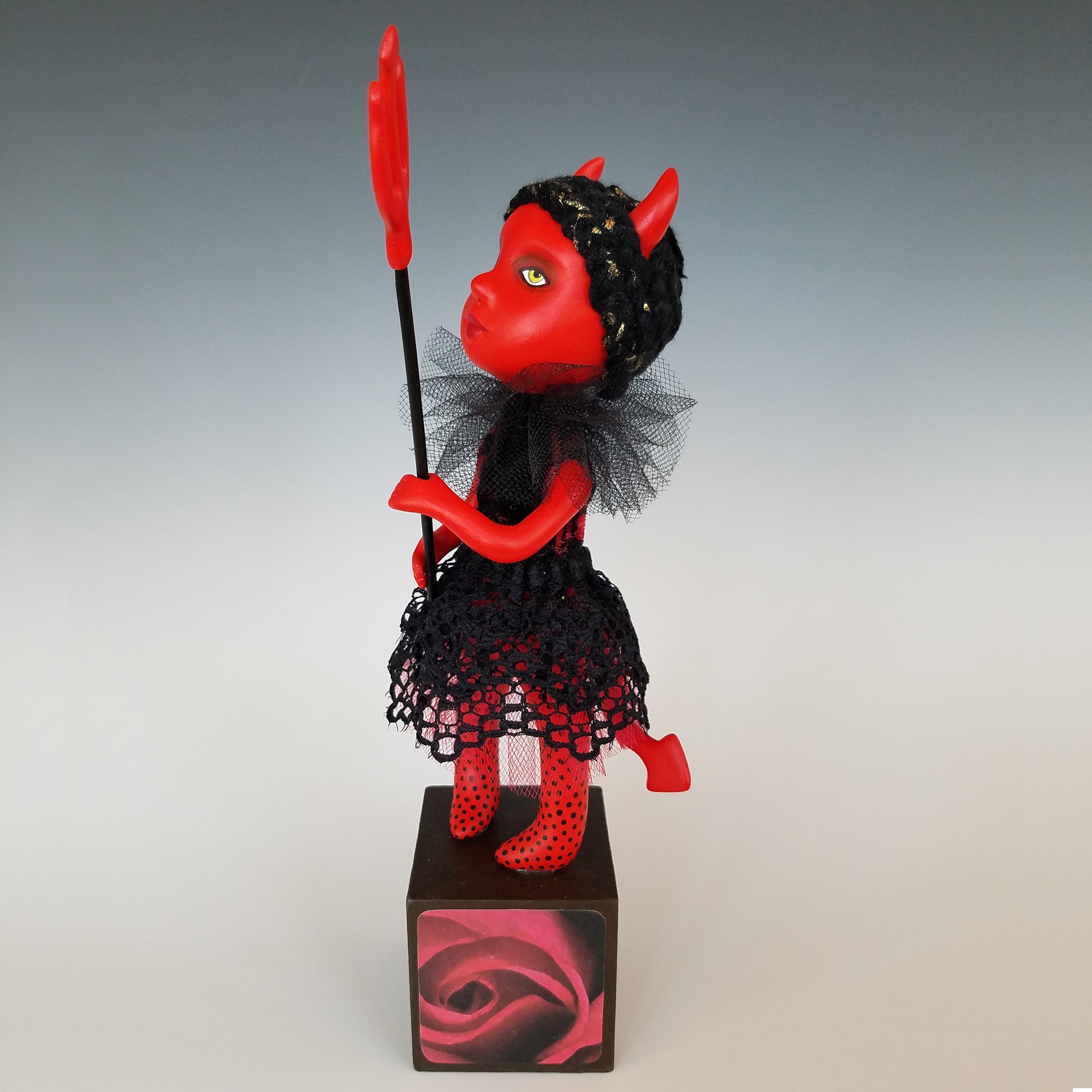 Little Devil Miniature Art Doll Halloween Art Doll OOAK Art - Etsy