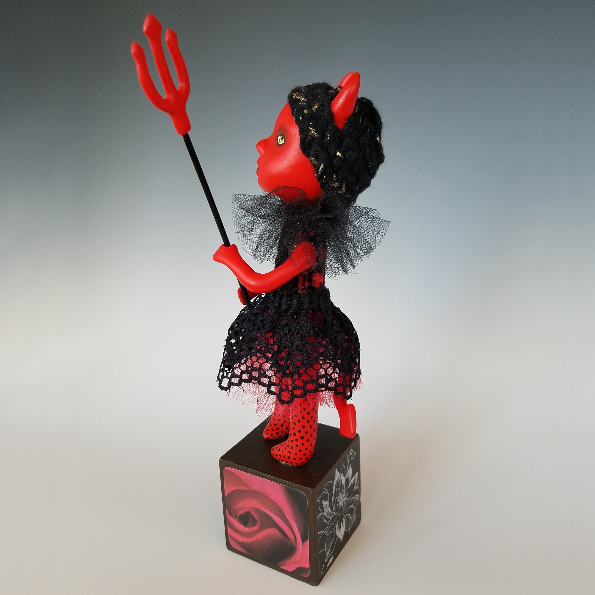 Little Devil Miniature Art Doll Halloween Art Doll OOAK Art - Etsy